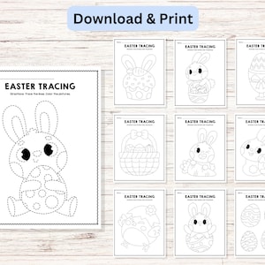 Easter Tracing Activity Worksheet | Pencil Motor Skill Grip Practice | Spring Theme Digital ...