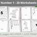 Numbers 1 to 20 Kindergarten Math Printable Worksheet. Homeschool ...