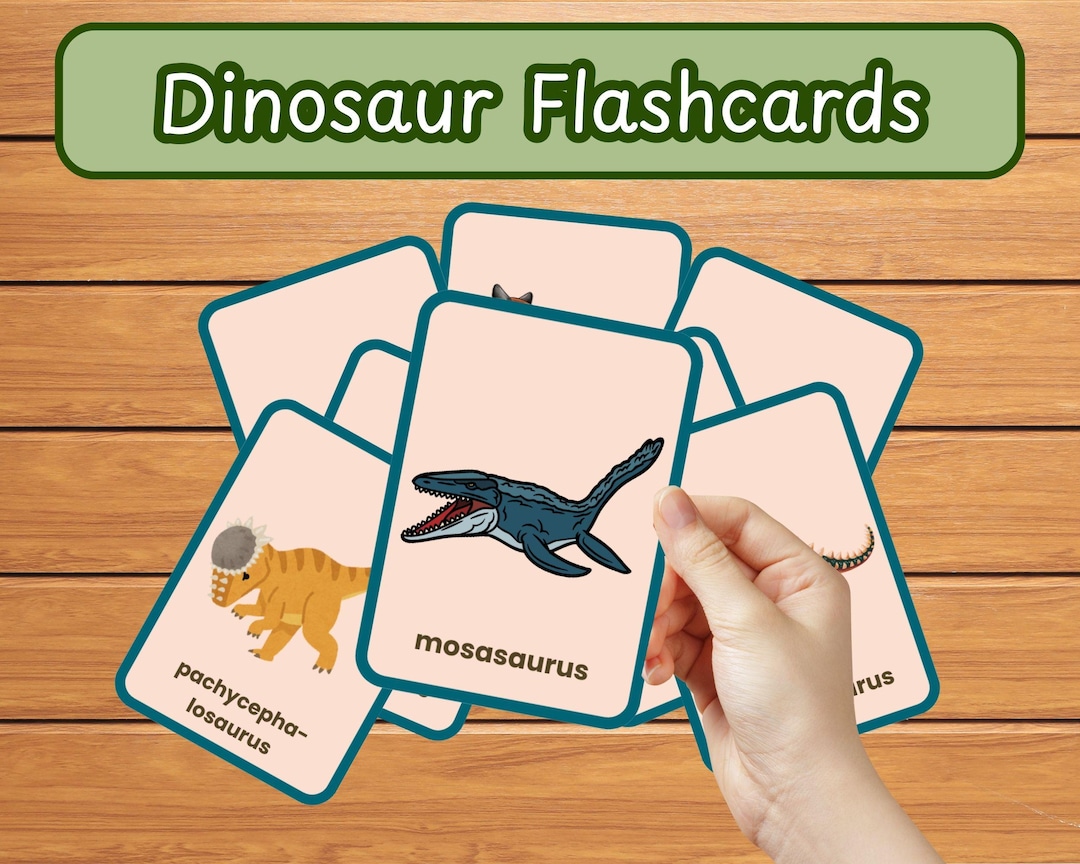 Dinosaur Flashcards for Kids | Preschool & Toddler Educational Activity ...