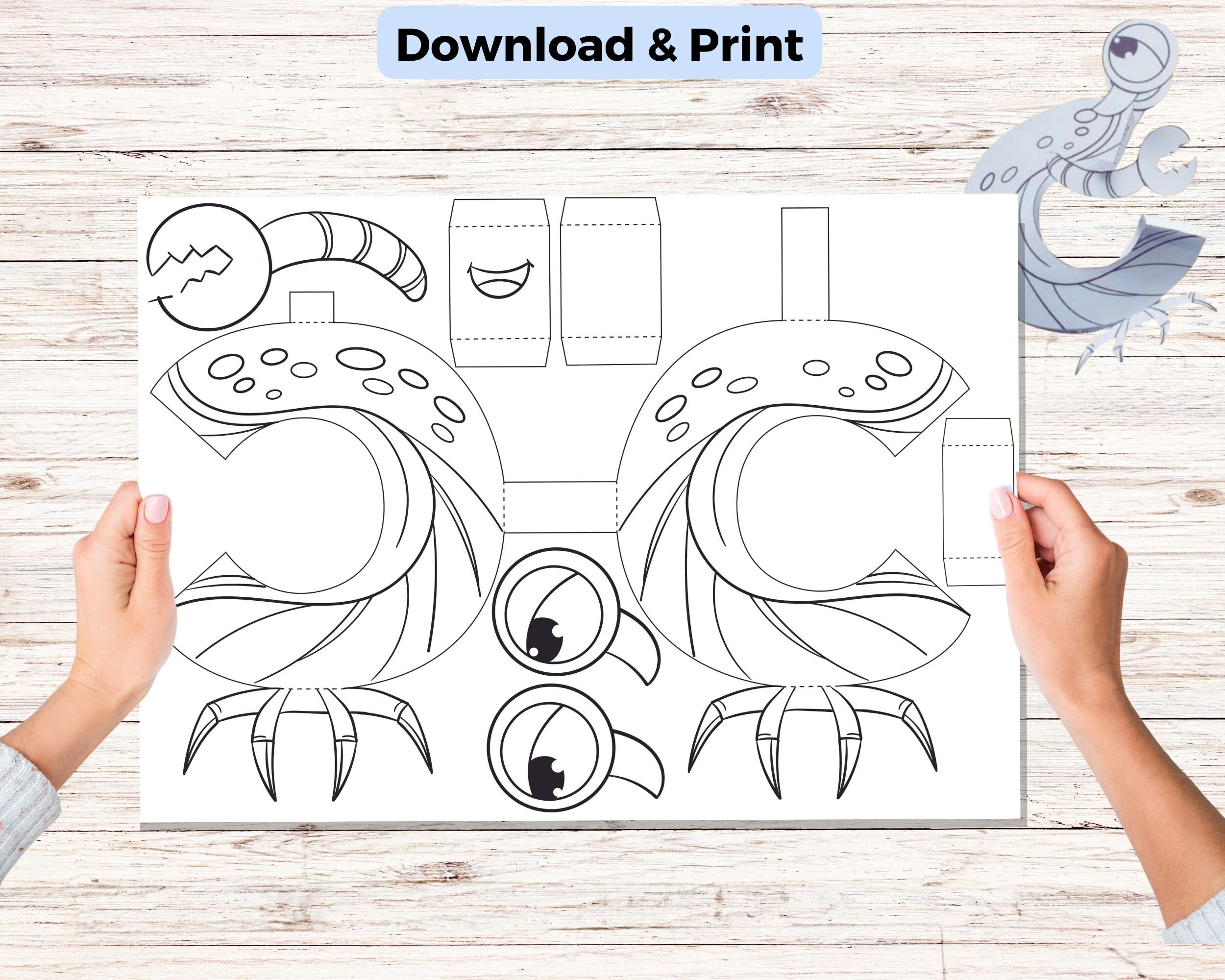 Alphabet ABC 3D Paper Craft for Kid Toddler Activity Worksheet ...