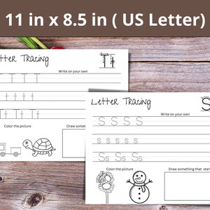 ABC Alphabet Tracing Printable Worksheets Busy Binder - Etsy