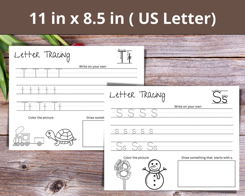 ABC Alphabet Tracing Printable Worksheets Busy Binder - Etsy