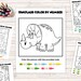 Dinosaur Color by Number Worksheet: Toddler Learning Printable (PDF) - Etsy
