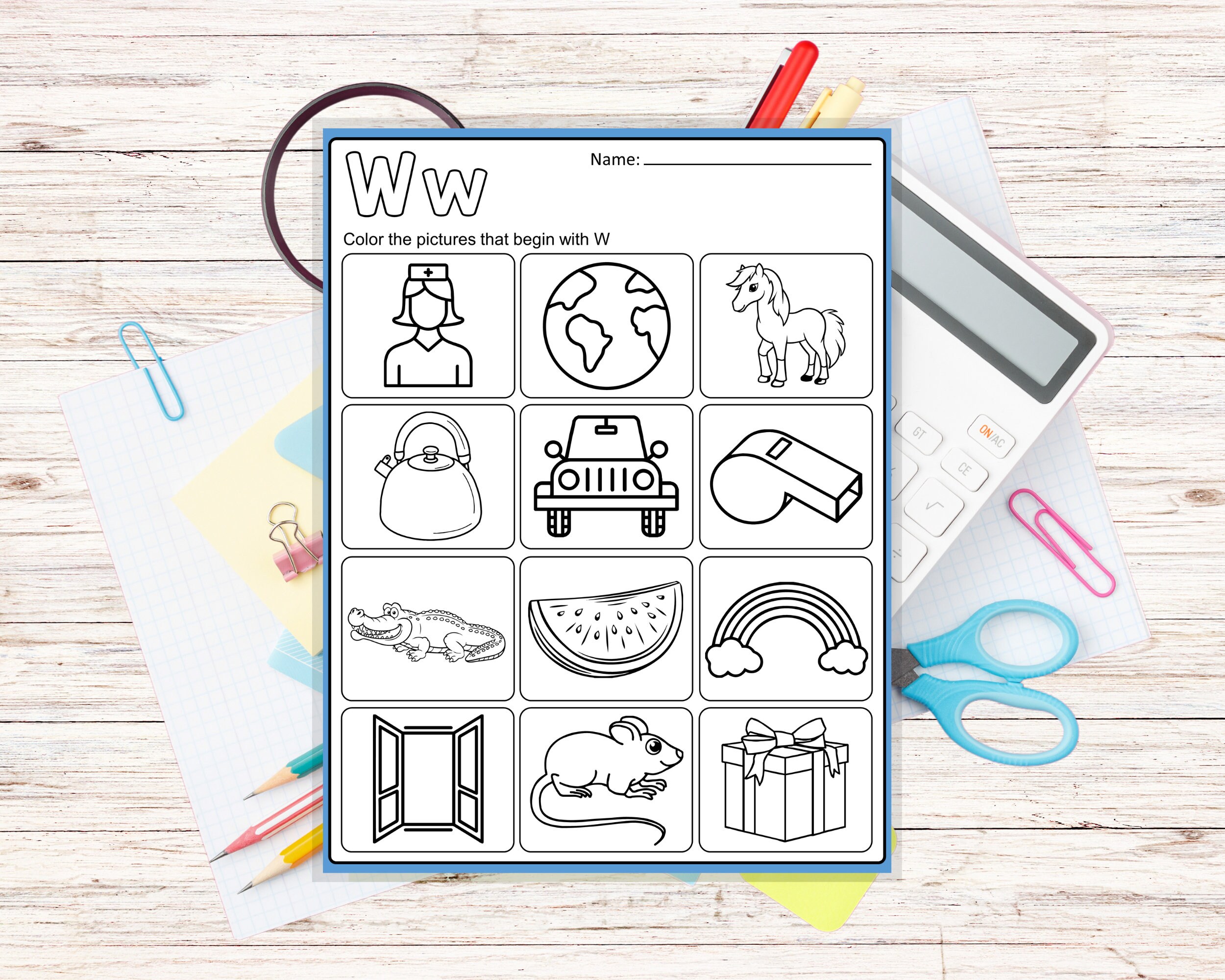 Alphabet Beginning Letter Sound Recognition Coloring Printable ...