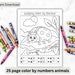 25 Animal Color by Number Worksheet | Activity Worksheet for Toddler ...