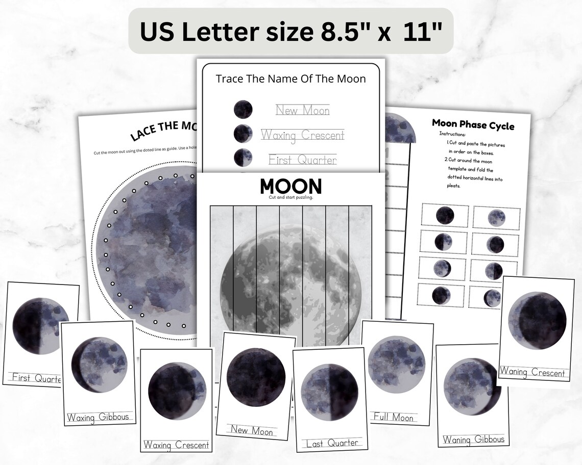 Moon Phase No Prep Study Unit | Moon Phase Science Activity | Outer ...