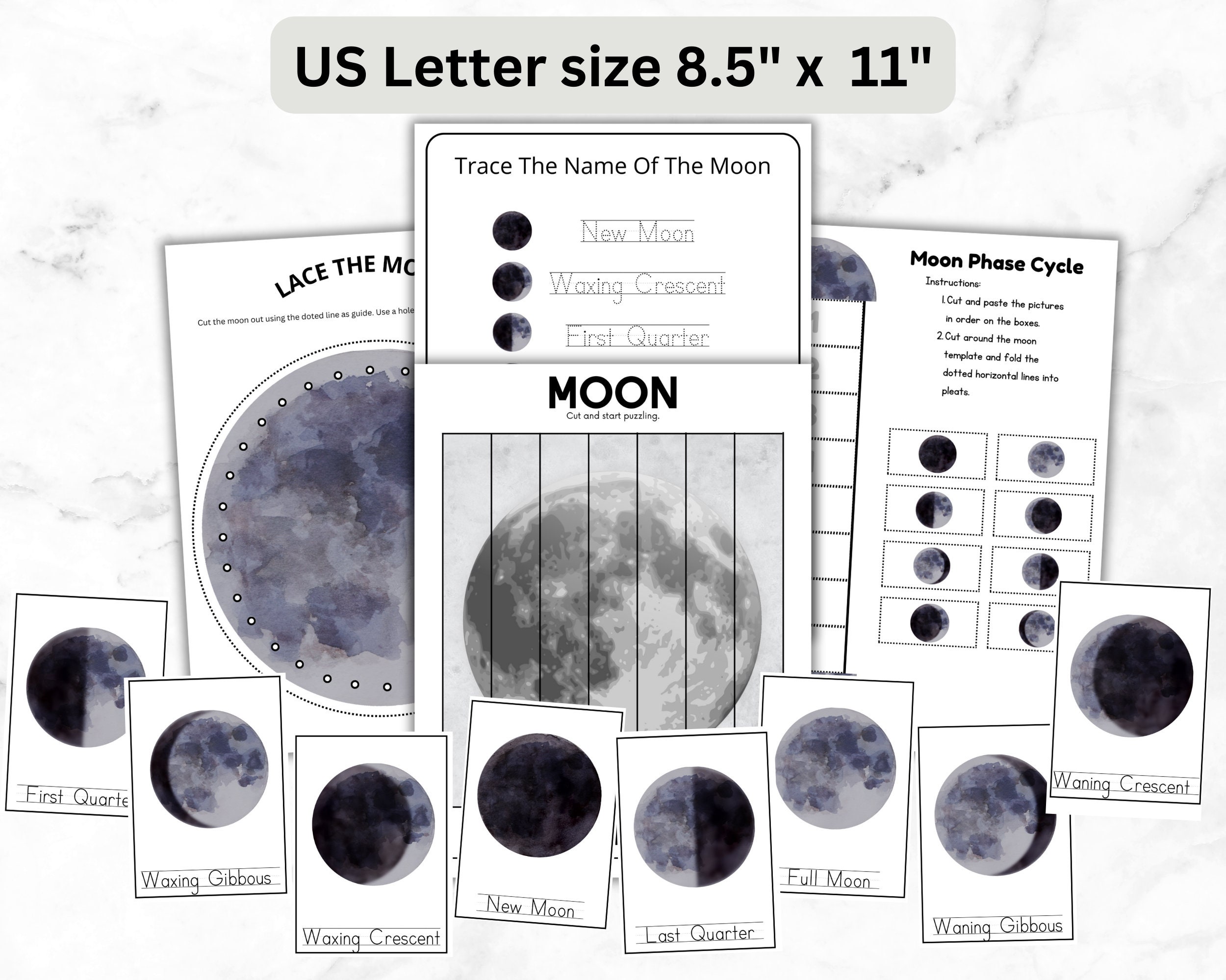 Moon Phase No Prep Study Unit | Moon Phase Science Activity | Outer ...