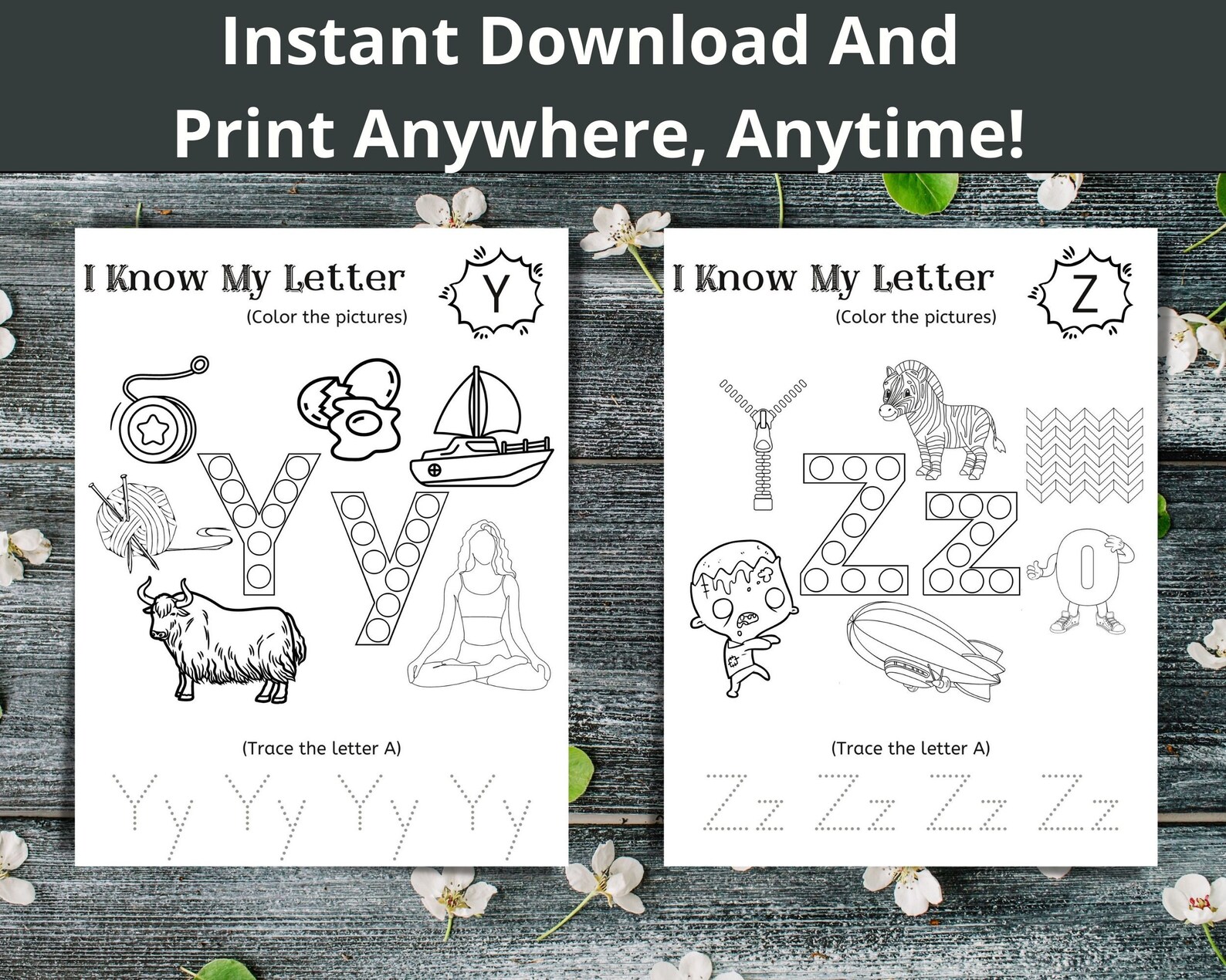 Preschool Alphabet Worksheets Preschool Worksheets Letter - Etsy