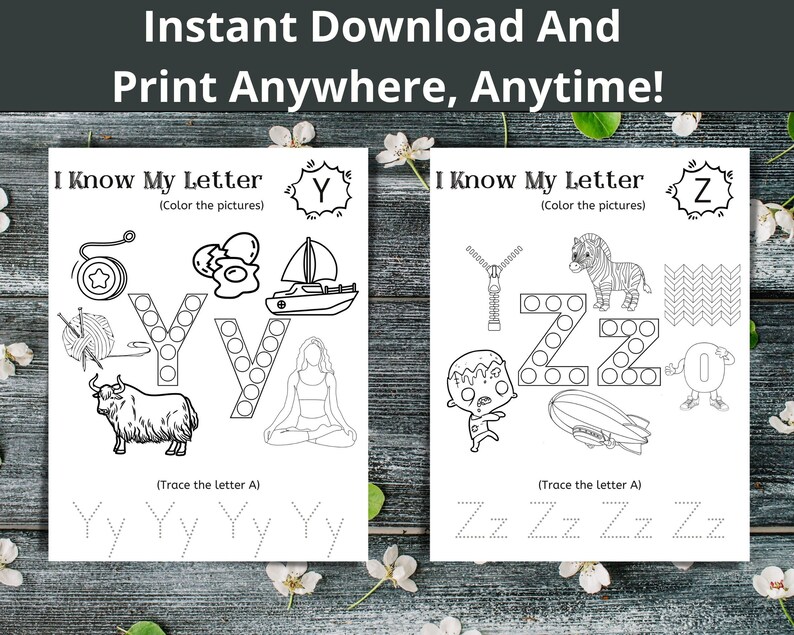 Preschool Alphabet Worksheets Preschool Worksheets Letter - Etsy