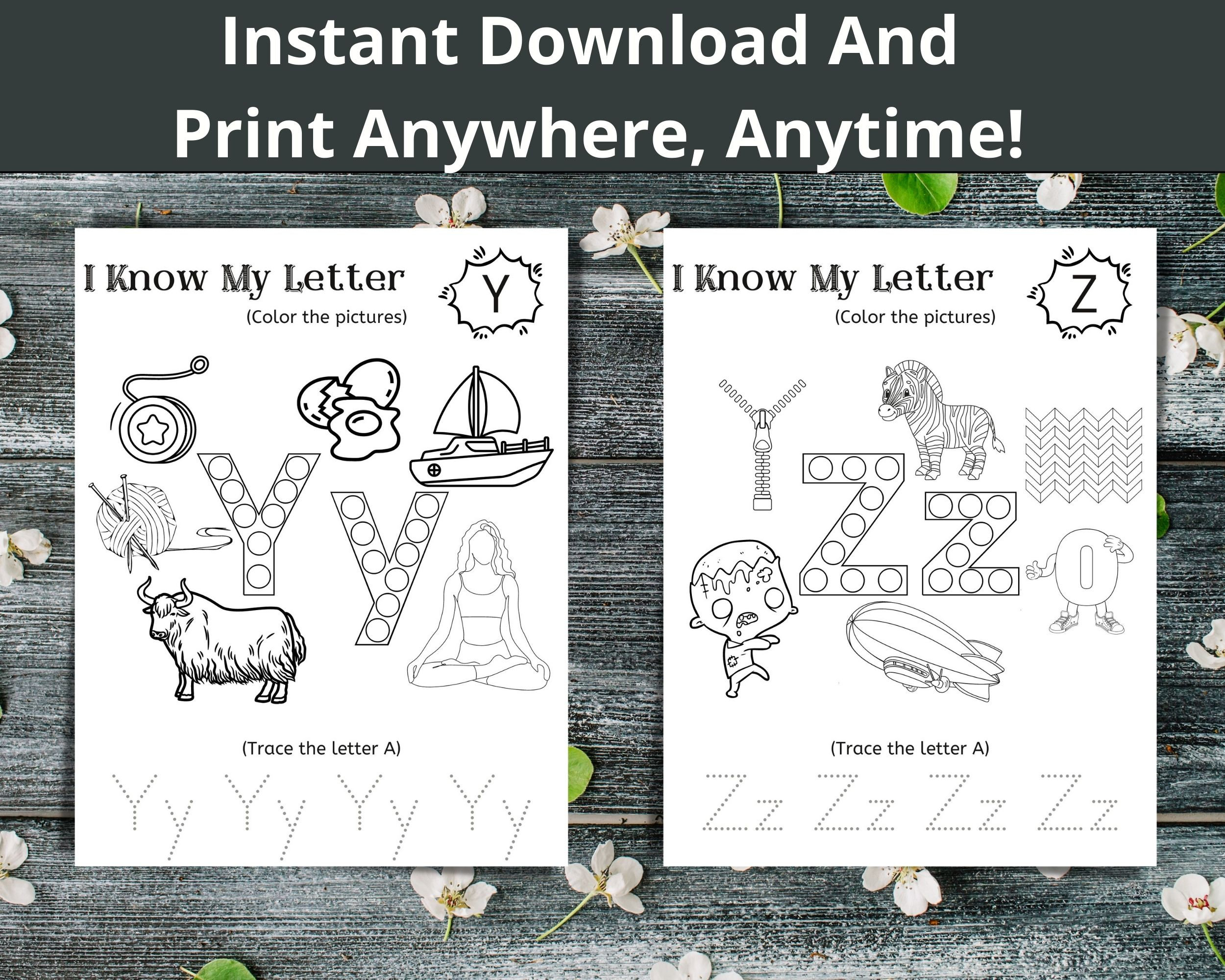 Preschool Alphabet Worksheets Preschool Worksheets Letter - Etsy