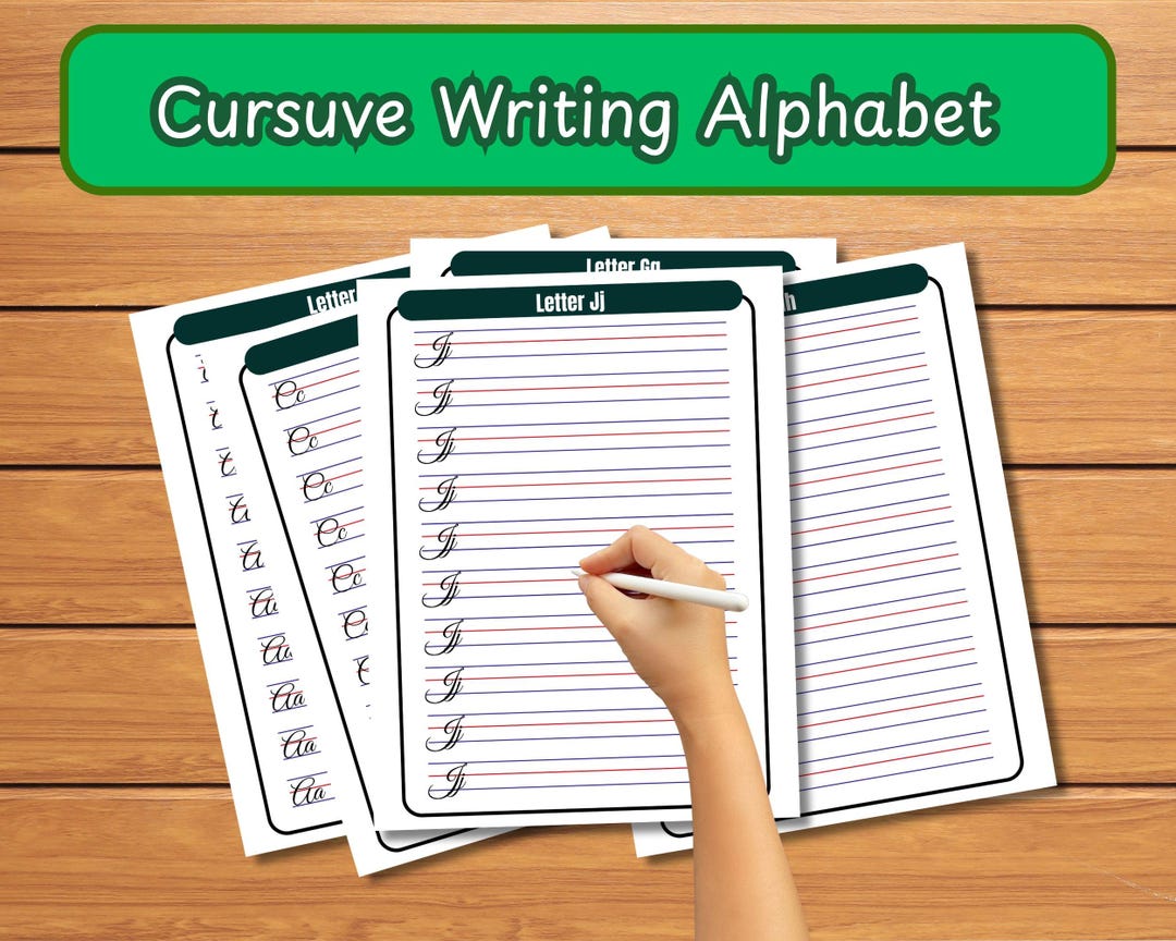 Cursive Writing Alphabet Worksheets for Kids | Printable Handwriting ...