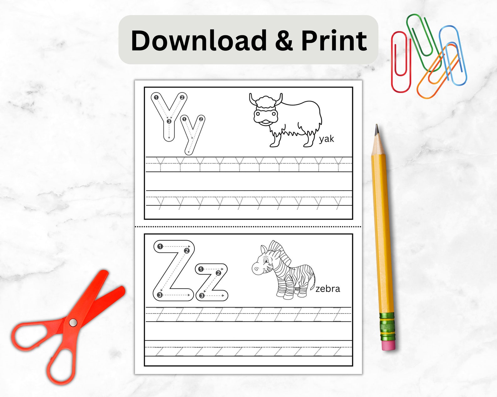 Alphabet Tracing Activity Printable Worksheet | ABC Tracing Worksheet ...