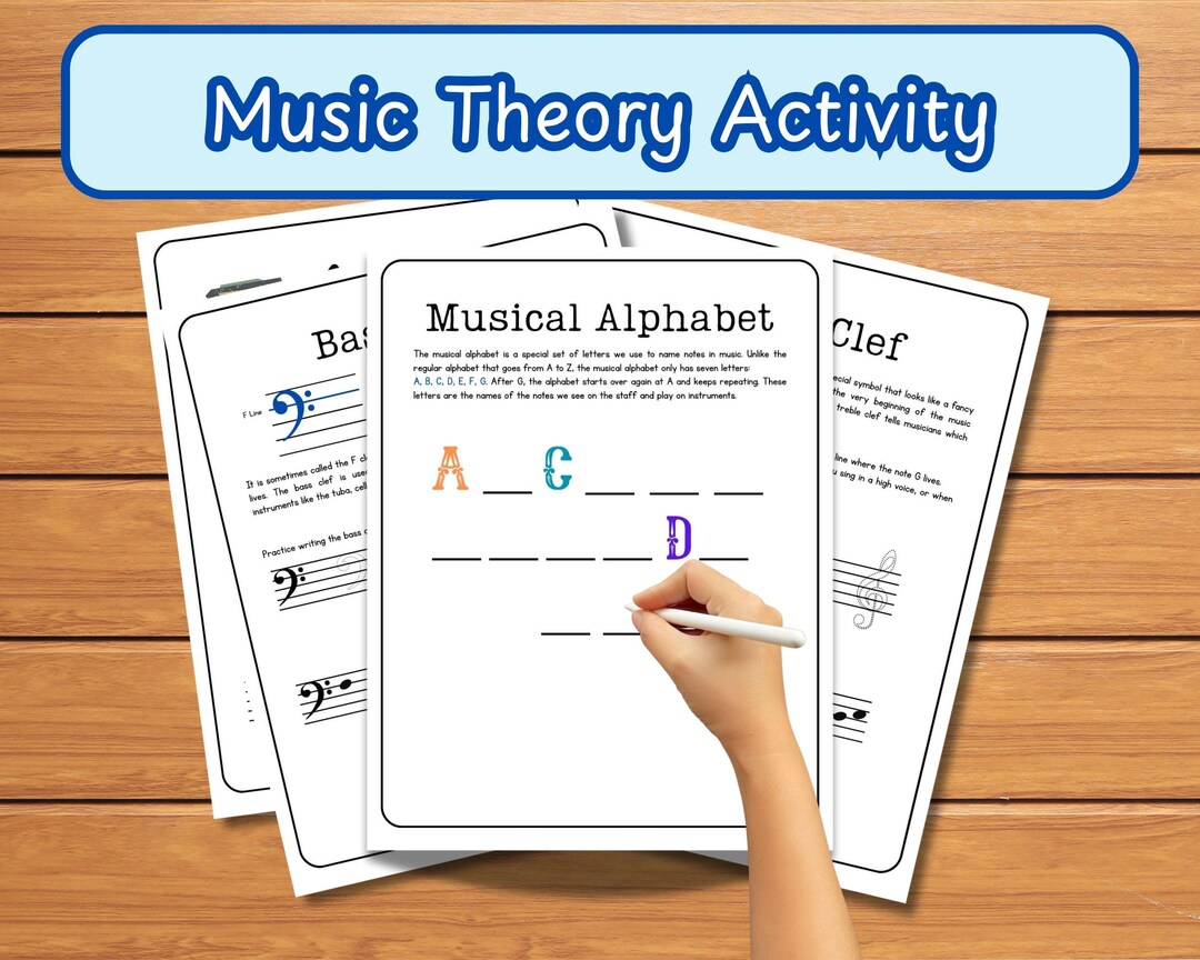 Beginner Music Theory Worksheet | Music Notes and Clefs (PDF) - Etsy