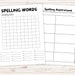 10 Spelling Words Practice Printable Worksheets for Elementary ...
