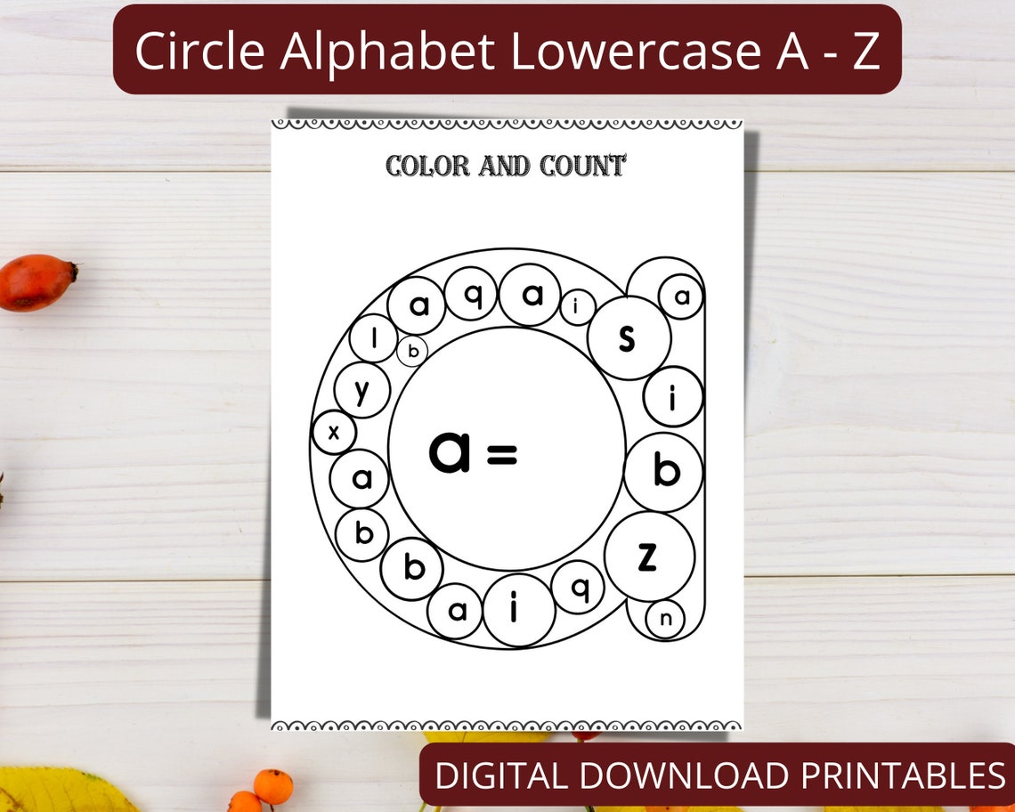 Color by Letter Worksheet A-z Uppercase Printable Toddler - Etsy