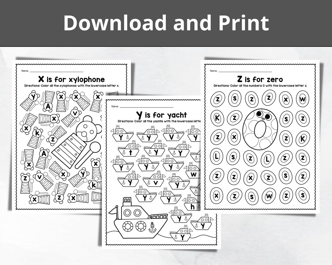 Alphabet Coloring Letters Alphabet Activity Worksheets Printable Letter ...