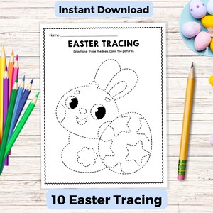 Easter Tracing Activity Worksheet | Pencil Motor Skill Grip Practice ...