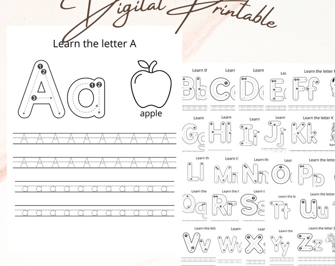 Fruits and Vegetables Alphabet Worksheets Beginning Sounds Learning ...