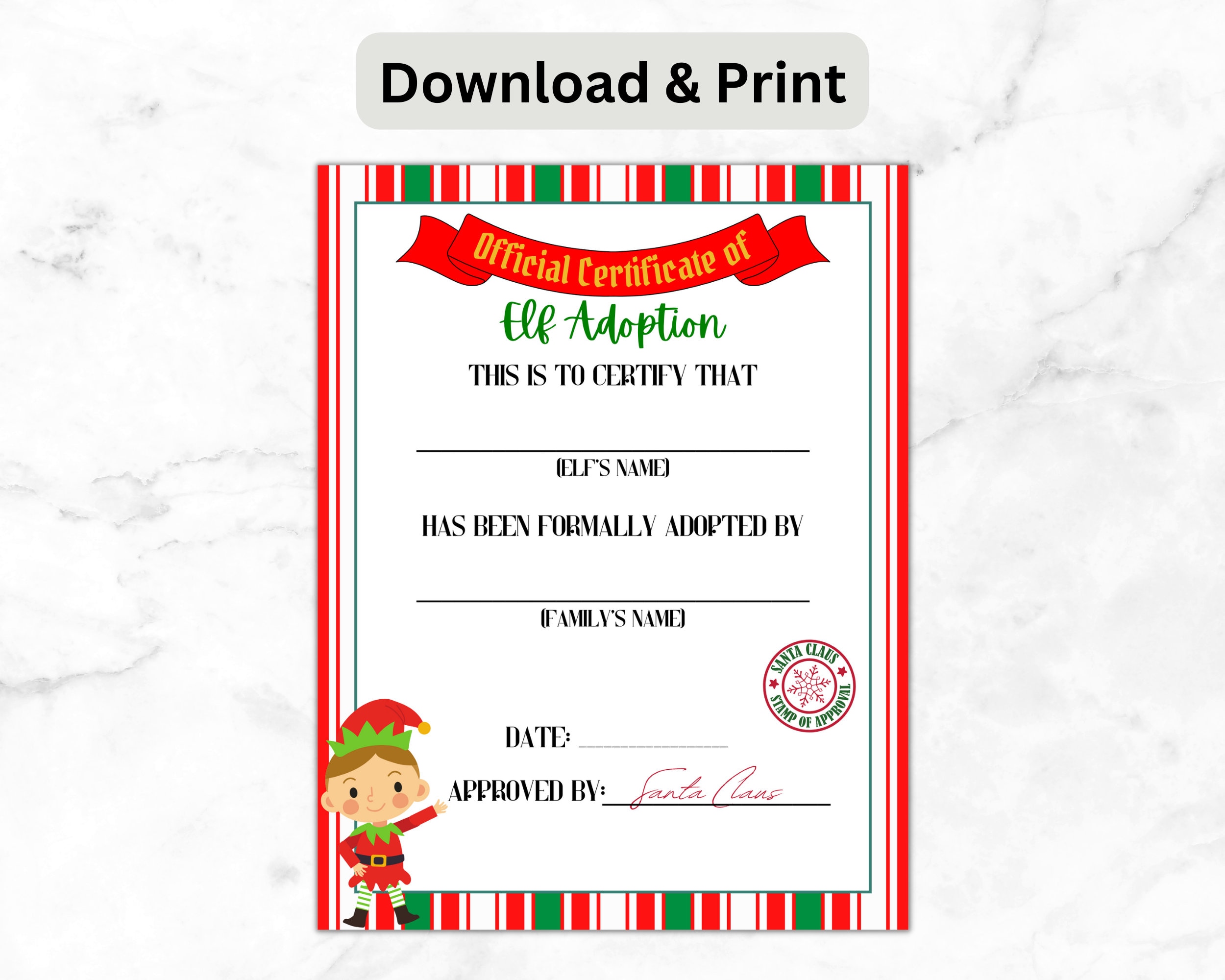 Elf on the Shelf Certificate | Official Elf Certify | Christmas Must ...