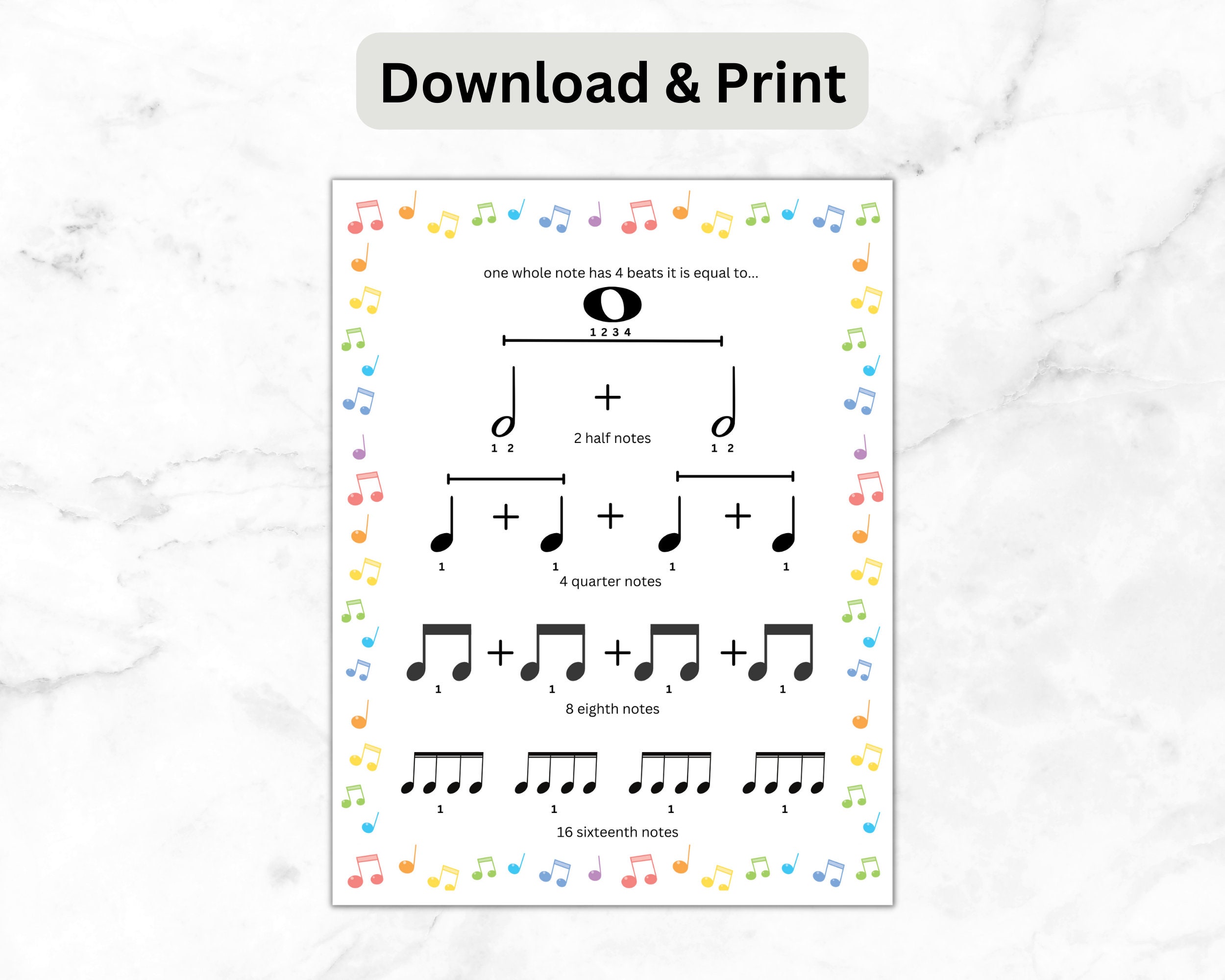 Music Basic Symbols Poster | Identify Music Symbols | Beginner Music ...