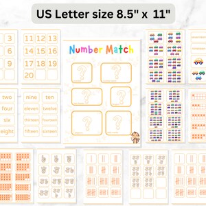 Number 1 - 20 Cut and Paste Toddler Activity | Learning Number ...