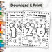 1 20 Color Number Worksheet Activity Worksheet for Toddler Educational ...