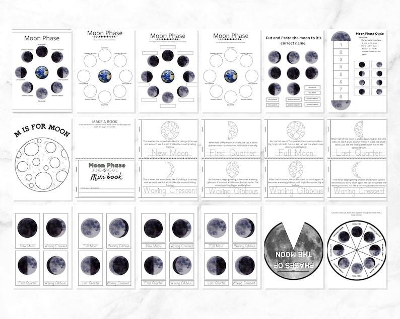 Moon Phase No Prep Study Unit | Moon Phase Science Activity | Outer ...