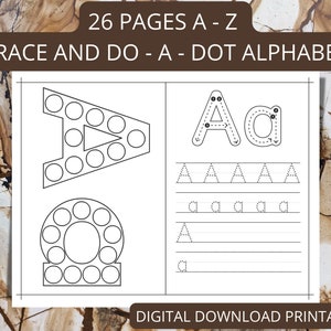 Preschool Alphabet Worksheets: Letter Sounds, A-Z Tracing (digital ...