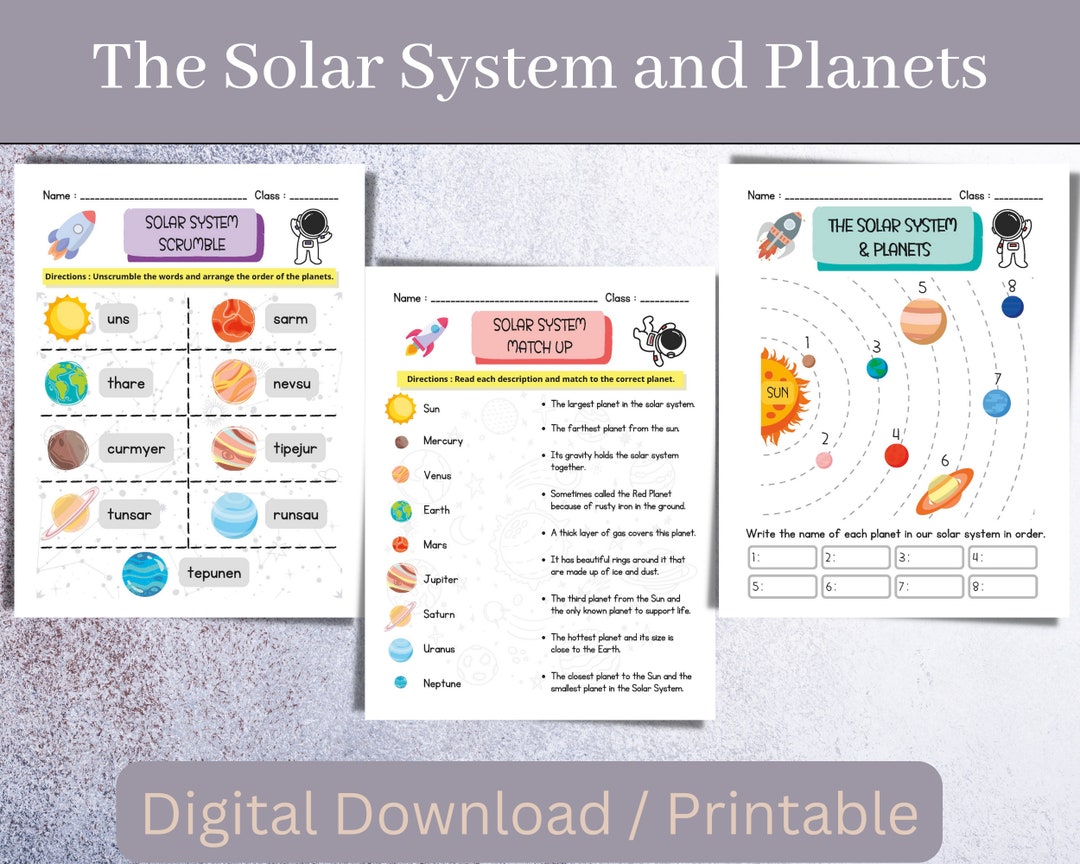 Solar System Busy Book Busy Book Printable Solar System - Etsy