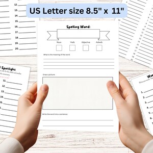 10 Spelling Words Practice Printable Worksheets for Elementary ...