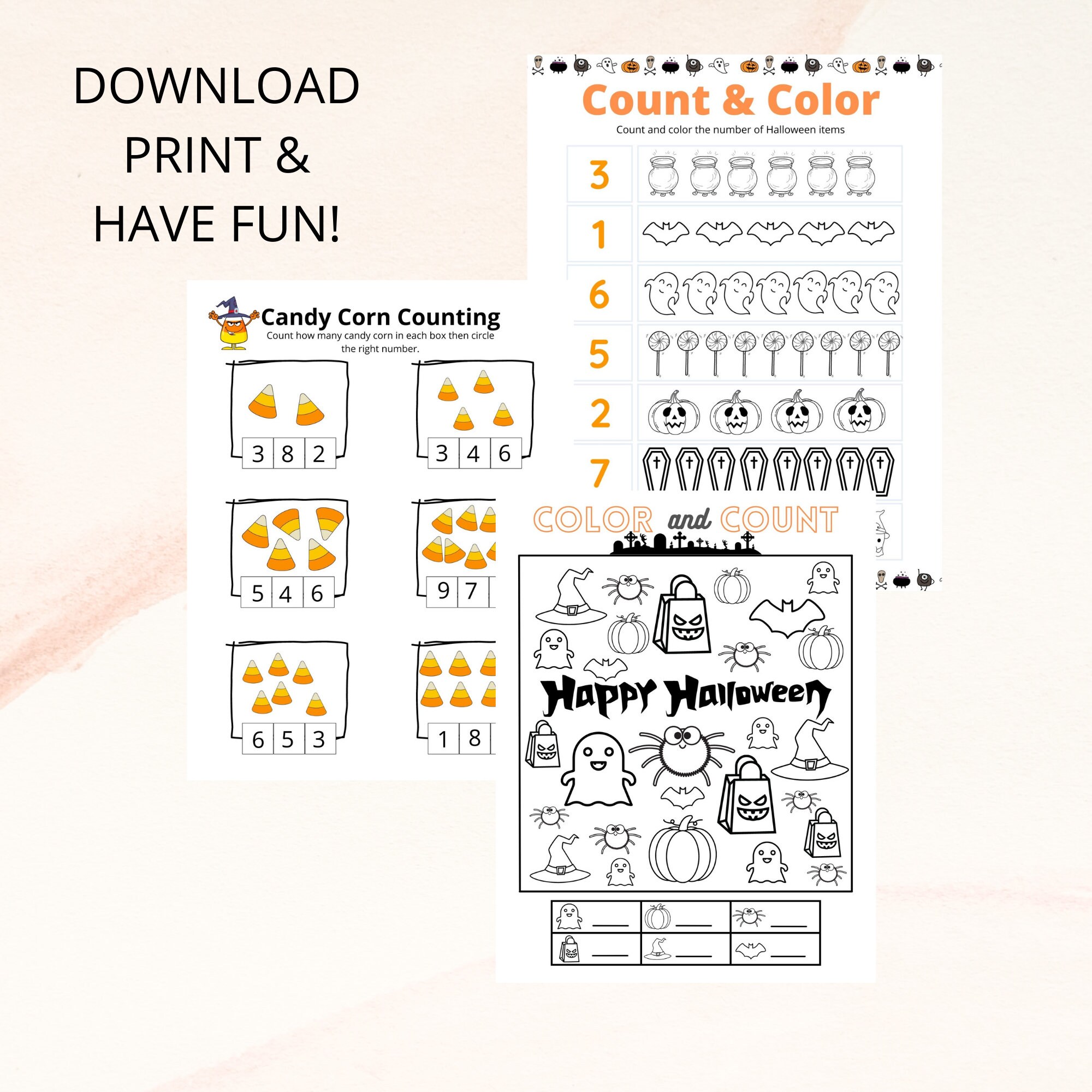 Halloween Activity Bundle, Preschool, Prek Worksheets, Homeschool ...