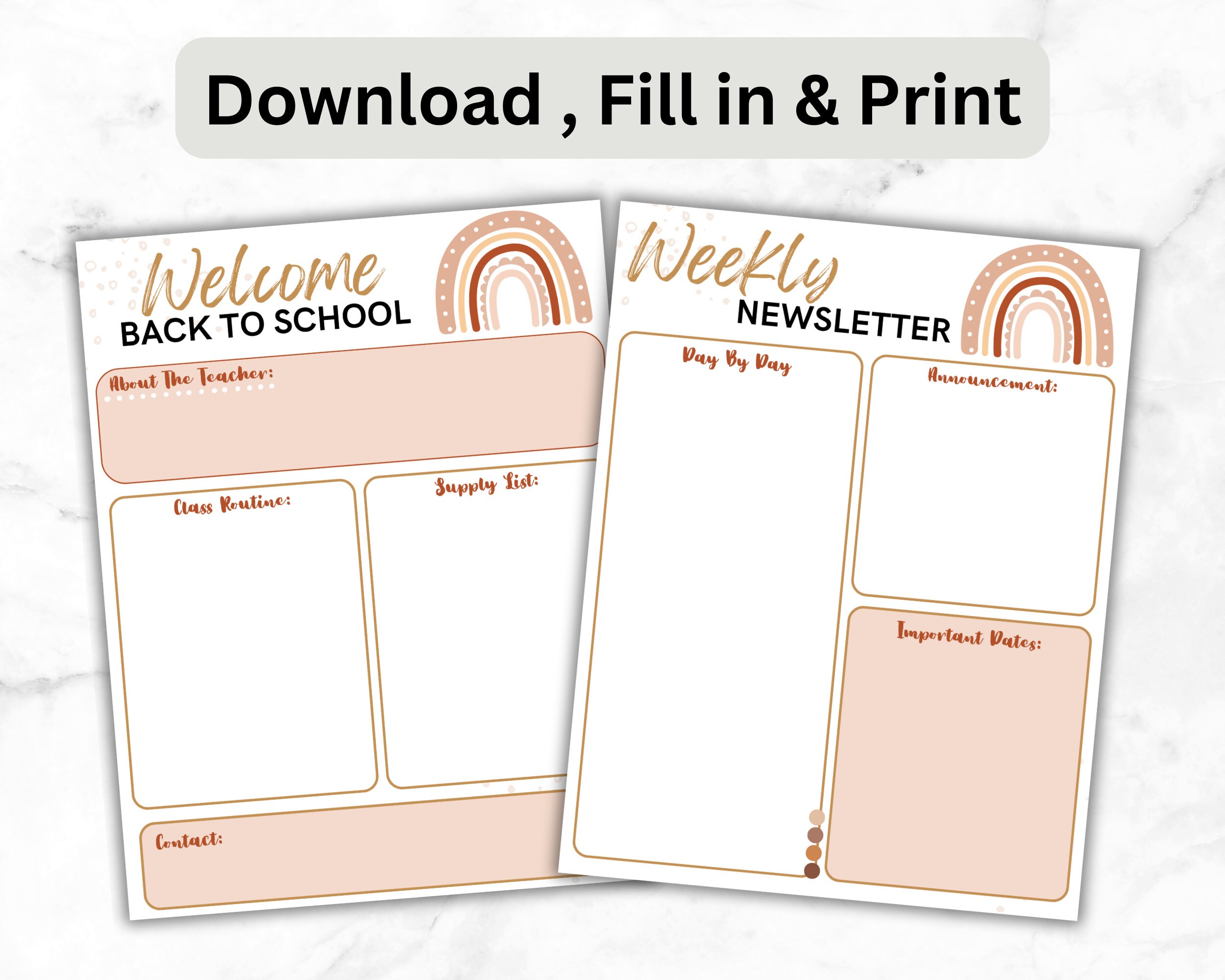 Welcome Back to School Meet the Teacher Weekly Newsletter Teacher ...