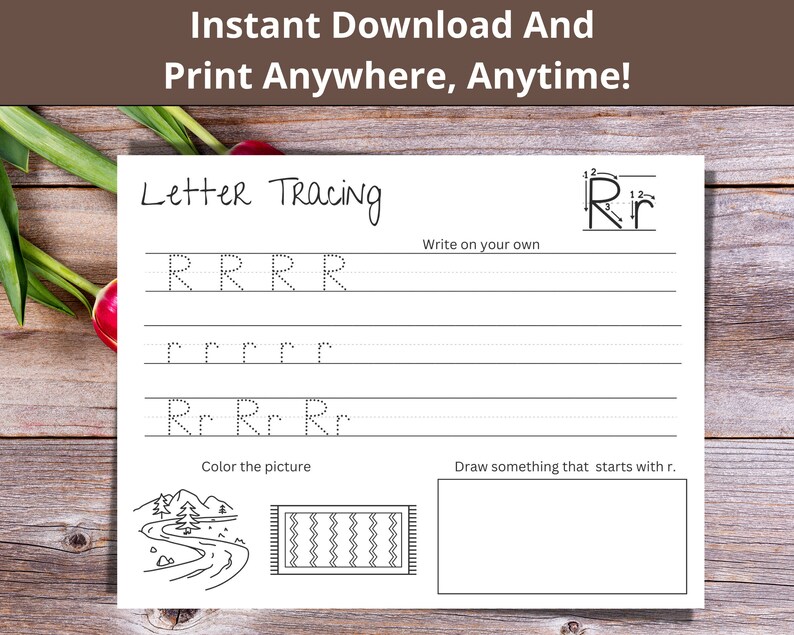 ABC Alphabet Tracing Printable Worksheets Busy Binder - Etsy