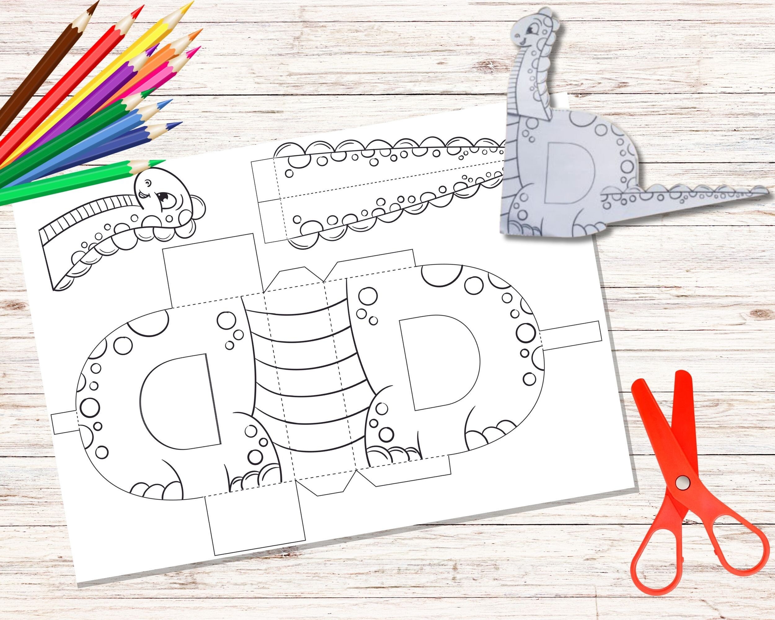 Alphabet ABC 3D Paper Craft for Kid Toddler Activity Worksheet ...