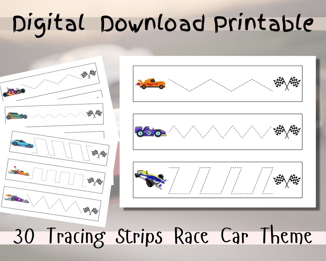 Motor Skill Tracing Lines Pencil Control Worksheet Activity Busy Binder ...