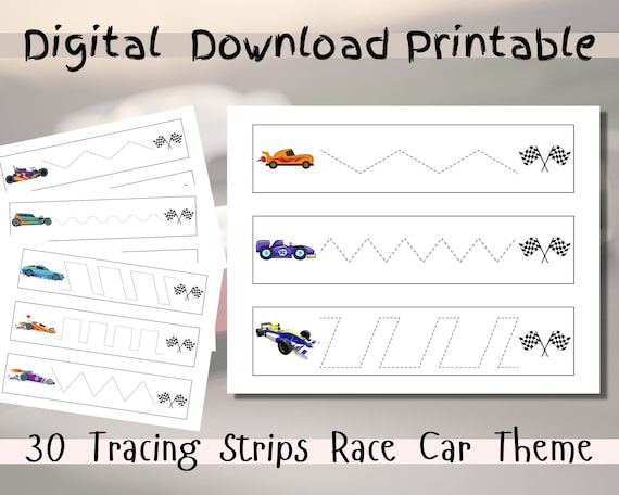 Motor Skill Tracing Lines Pencil Control Worksheet Activity - Etsy