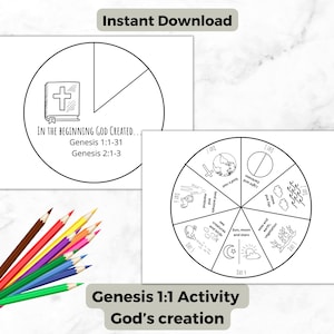 7 Days of Creation Wheel: Genesis Bible Learning Activity (digital ...