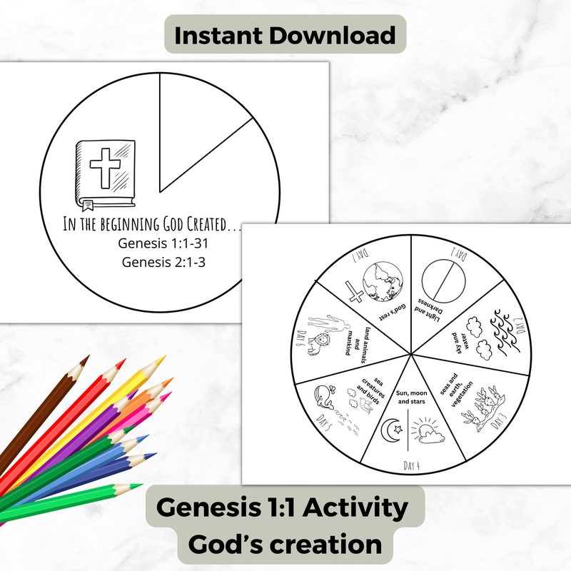 Days of Creation Wheel - Etsy