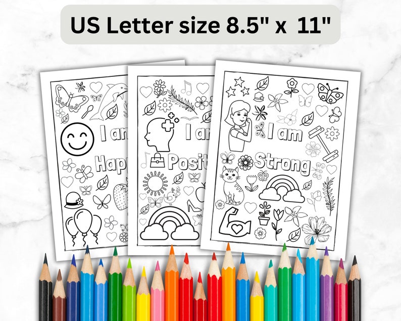 41 Affirmation Coloring Page Girl Power Positive Affirmation - Etsy