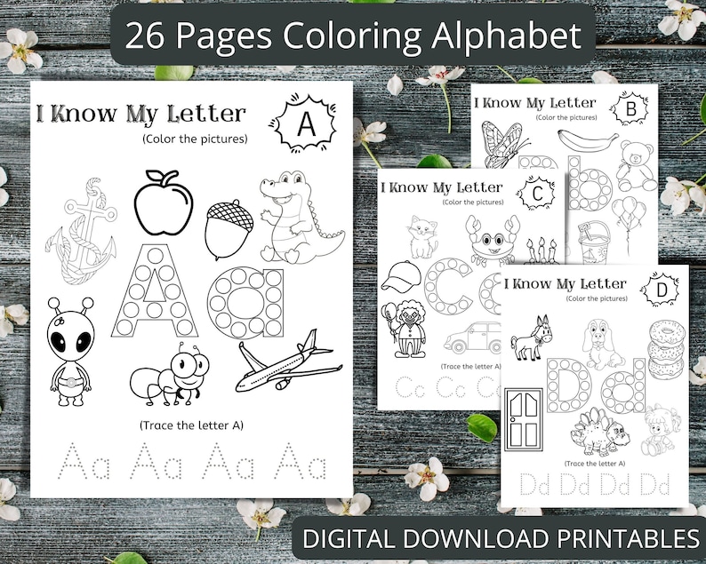 Preschool Alphabet Worksheets, Preschool Worksheets, Letter Sounds ...