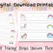 Motor Skill Tracing Lines Pencil Control Worksheet Activity Busy Binder ...