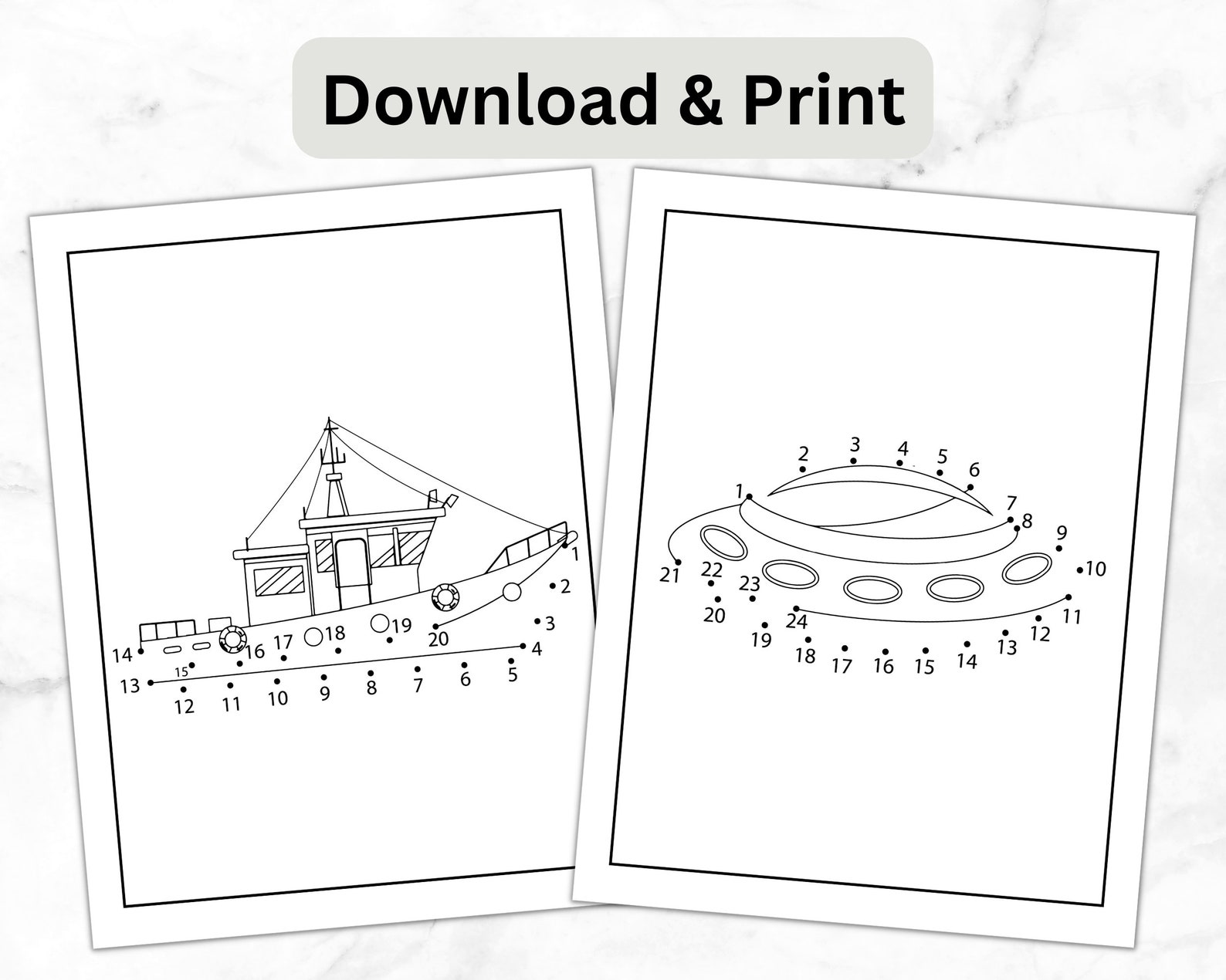 Vehicle Connect the Dots: Number Counting Activity (digital Download ...