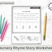 Nursery Rhyme Story Worksheet | Cut & Paste Nursery Rhyme Activity ...