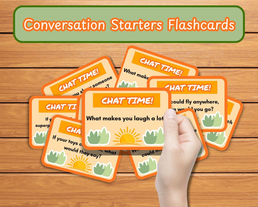Let’s Talk! Conversation Cards for Kids – Fun Question Flashcards to ...