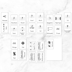 Music Symbols & Notes Flash Cards | Treble G Bass F Clef | Music Theory ...