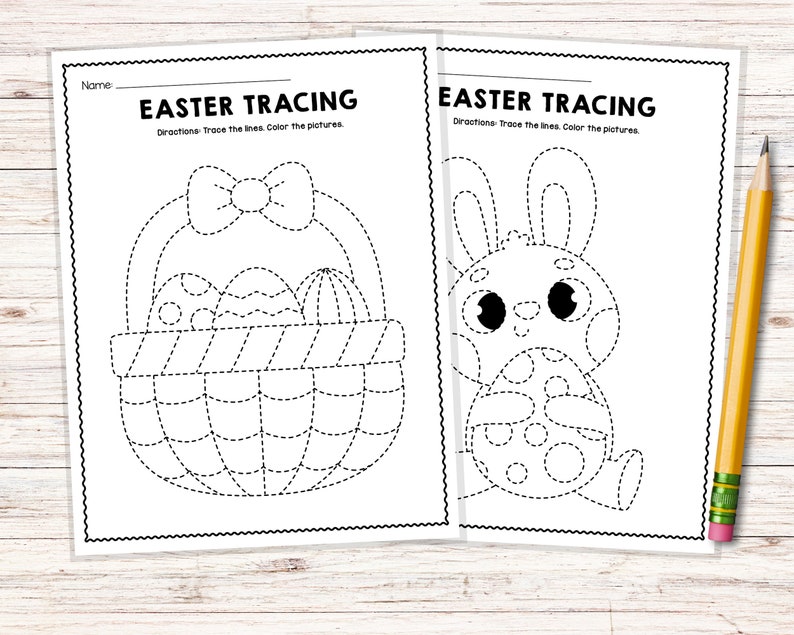 Easter Tracing Activity Worksheet | Pencil Motor Skill Grip Practice ...