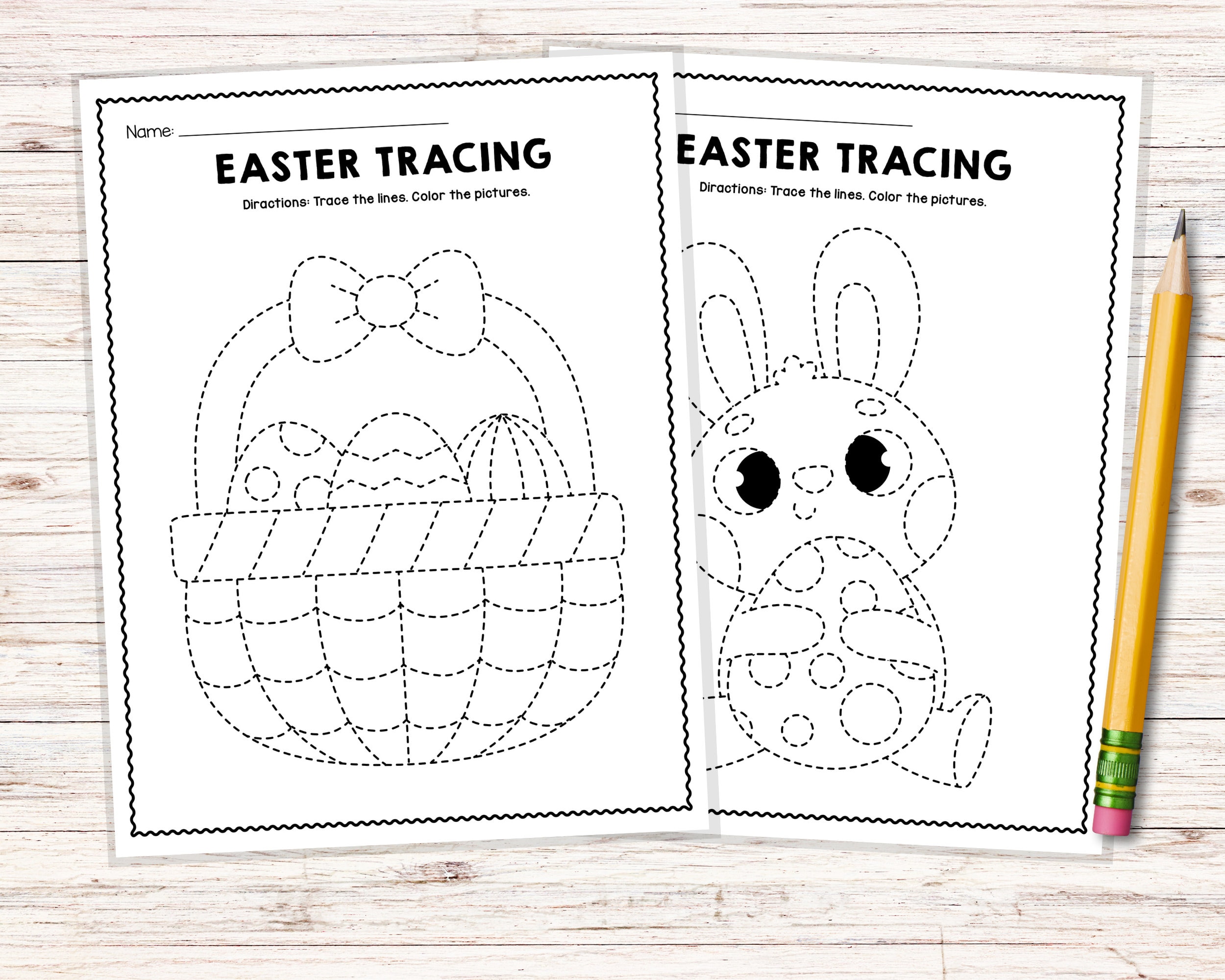 Easter Tracing Activity Worksheet | Pencil Motor Skill Grip Practice ...