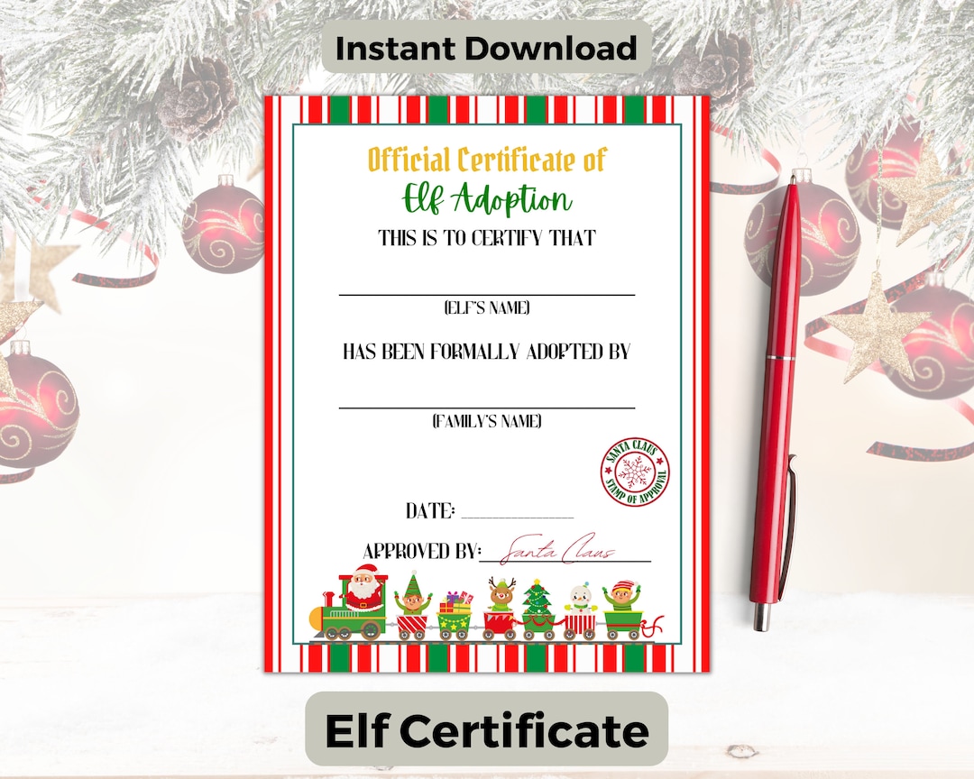 Elf on the Shelf Certificate Official Elf Certify Christmas Must Haves ...