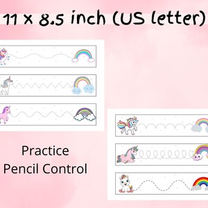 Motor Skill Tracing Lines Pencil Control Worksheet Activity Busy Binder ...