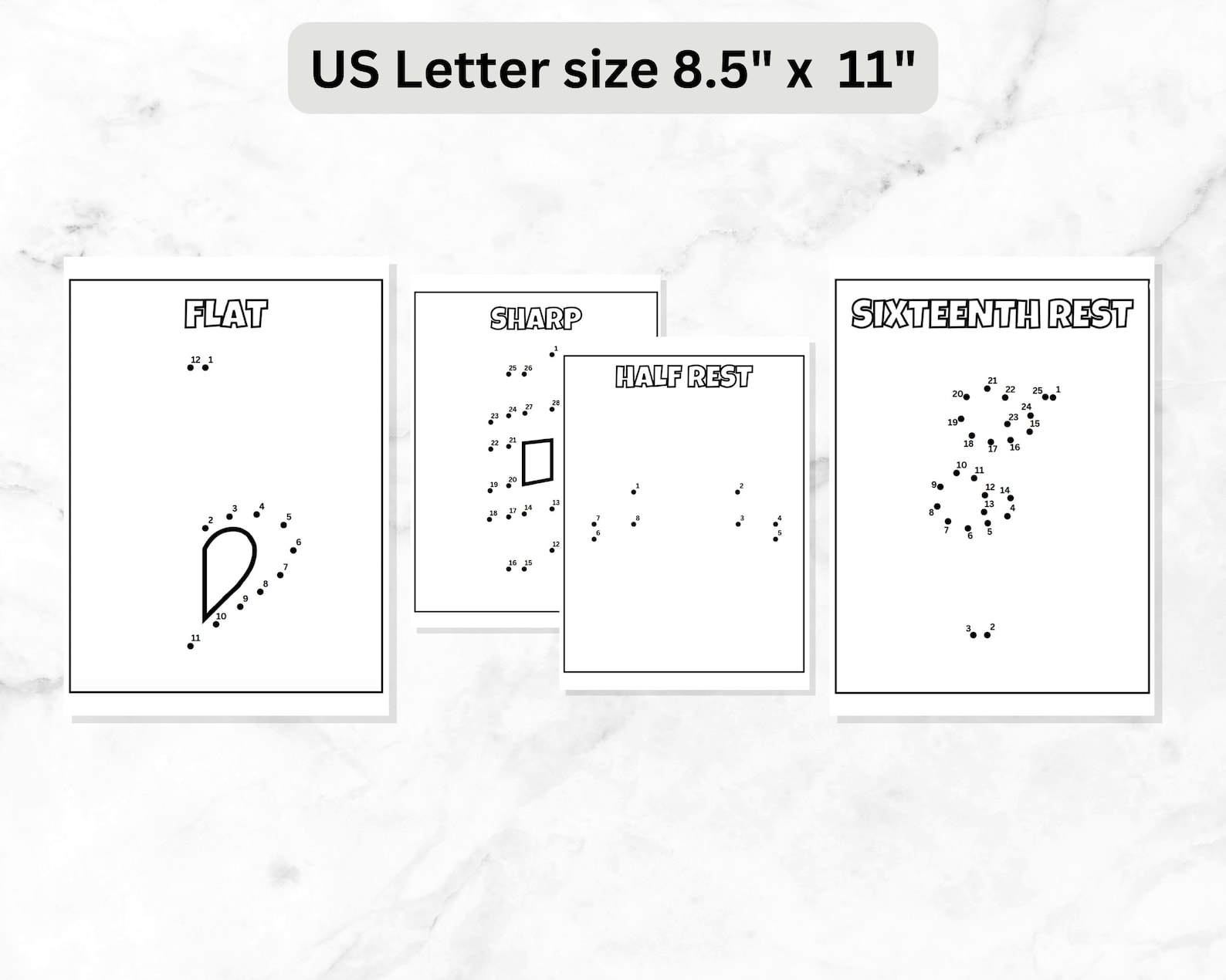 Music Symbols Connect the Dots Worksheets Activity | Identify Music ...